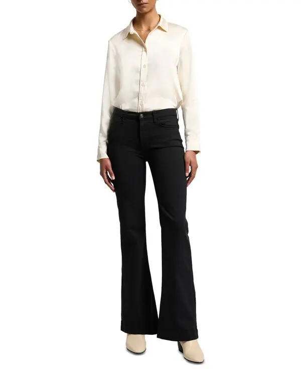 7 For All Mankind Dojo Tailorless Bootcut Jeans - Black