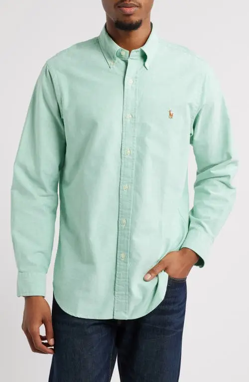 Polo Ralph Lauren Classic Fit Solid Green Button-down Oxford Shirt