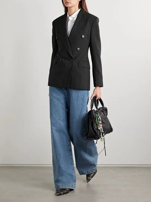 Acne Studios Double-breasted Pinstriped Blazer