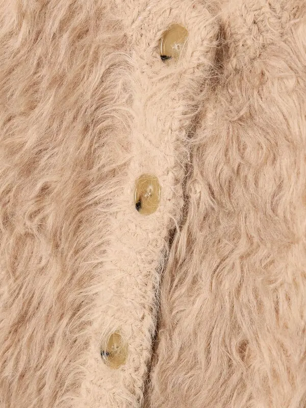 Acne Studios Cropped Brushed Knitted Cardigan