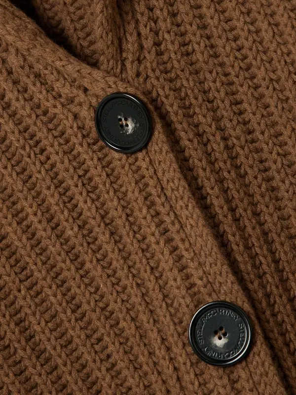 Stella McCartney Oversized Ribbed Wool Cardigan