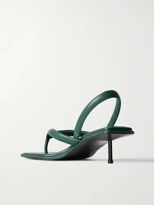 ST. AGNI Leather Slingback Sandals