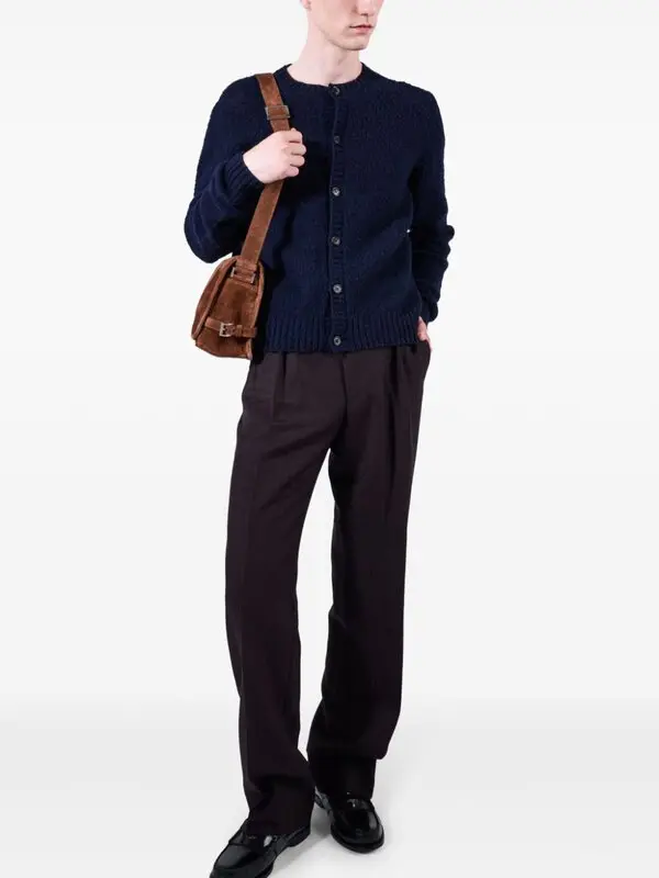 Prada Shetland Wool Cardigan - Blue