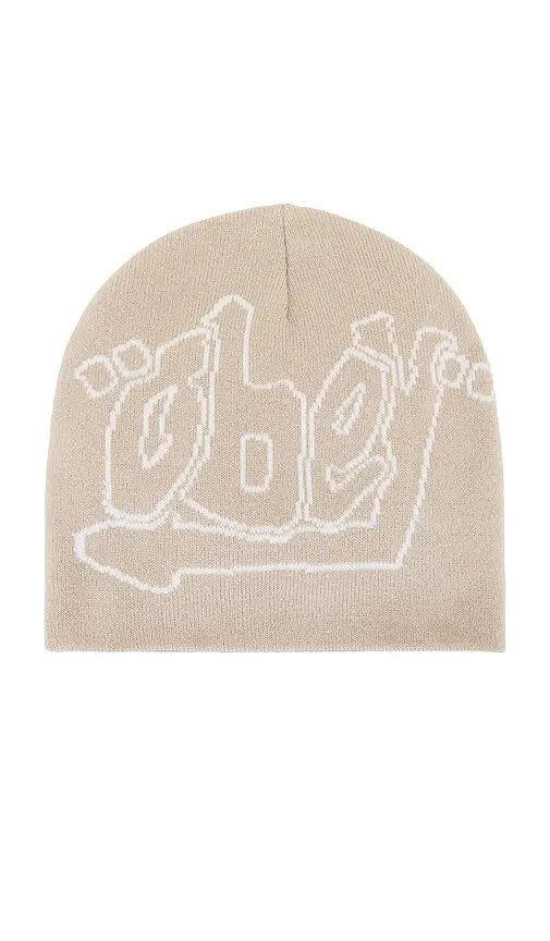 Obey Quote Beanie - Silver Grey