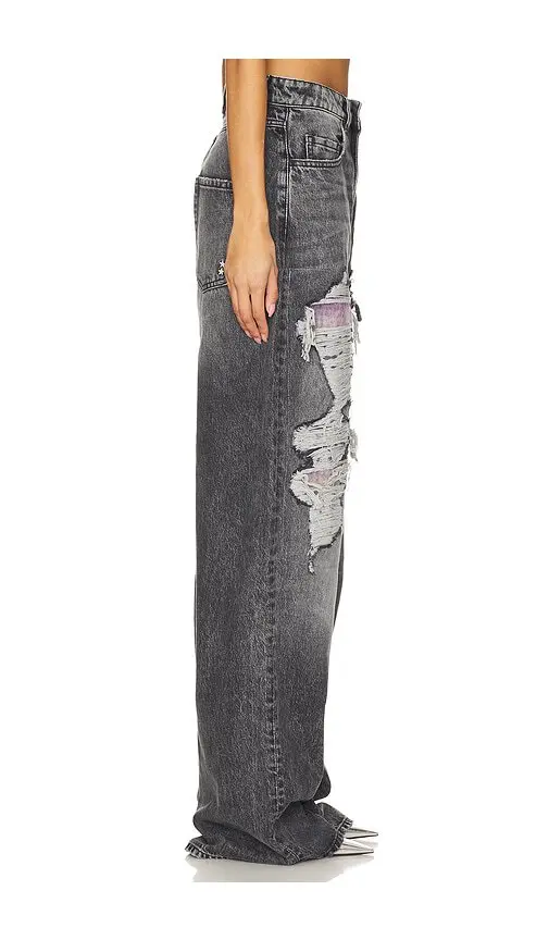 ICON DENIM LA Coco Wide Leg Jeans - Black