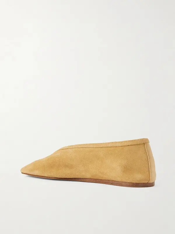 Le Monde Beryl Luna Suede Ballet Flats - Neutrals