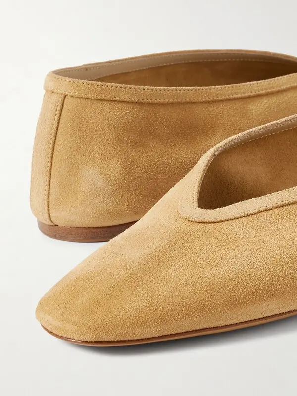 Le Monde Beryl Luna Suede Ballet Flats - Neutrals