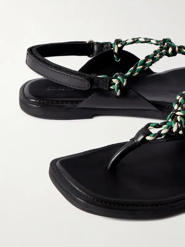 ST. AGNI Woven Leather Sandals
