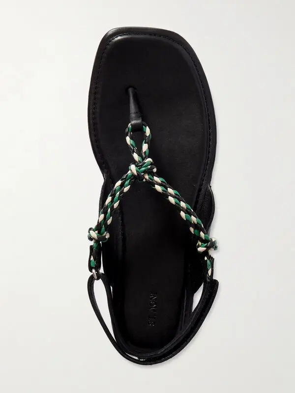 ST. AGNI Woven Leather Sandals