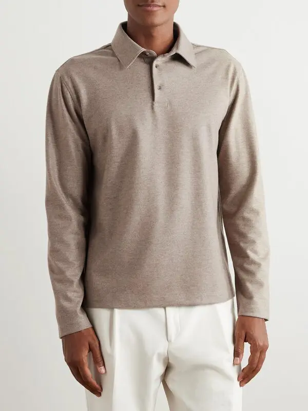 Loro Piana Cashmere Polo Shirt - Neutrals
