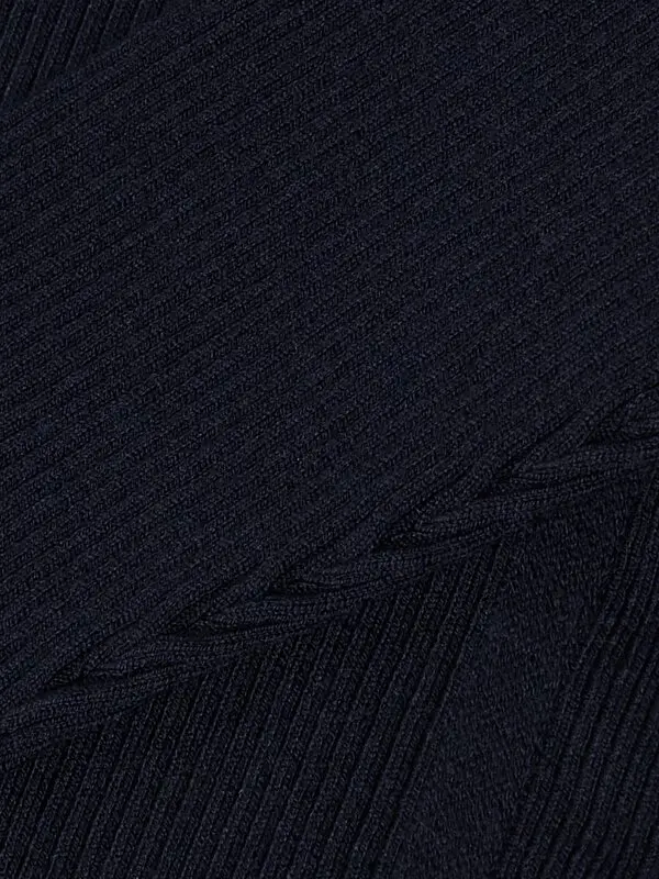 Loro Piana Ribbed Virgin Wool-blend Ski Base Layer - Blue