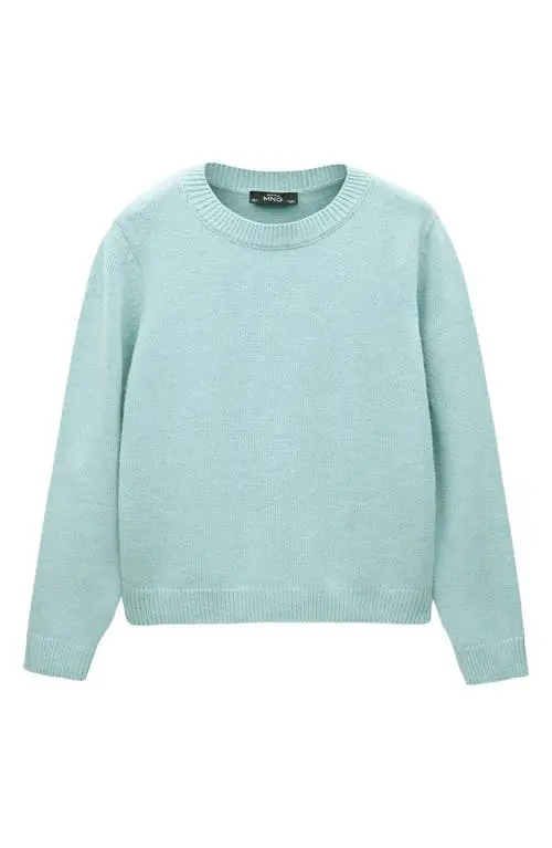 Mango Long Sleeve Crewneck Sweater - Sky Blue