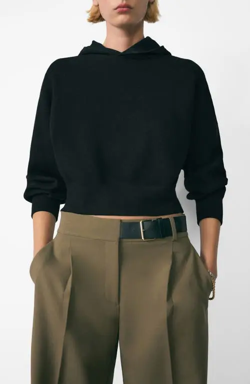 Mango Fine-gauge Hooded Sweater
