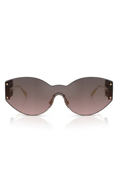 Versace 44mm Irregular Sunglasses - Silver Smoke
