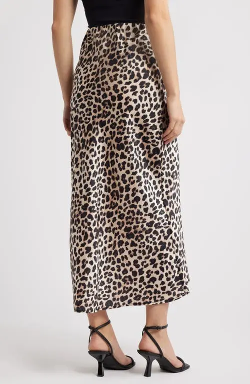 NIKKI LUND Ione Print Satin Slip Skirt