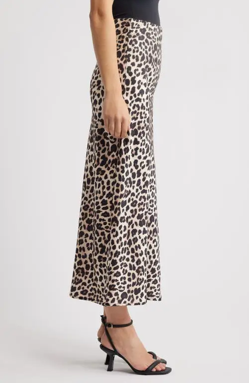 NIKKI LUND Ione Print Satin Slip Skirt