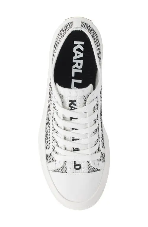 Karl Lagerfeld Paris Karl Lagerfeld Giddeon Low Top Sneakers - White/ Black