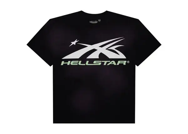 HELLSTAR Glow In The Dark Sports Logo T-shirt - Purple