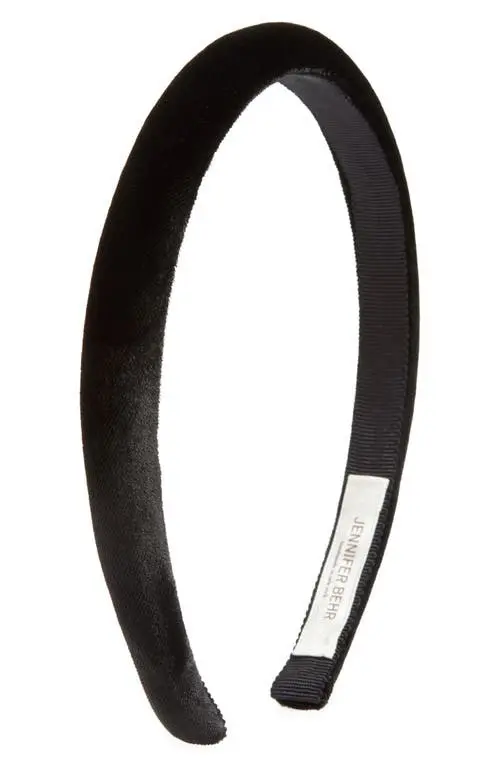 JENNIFER BEHR Tianna Silk Velvet Headband - Black