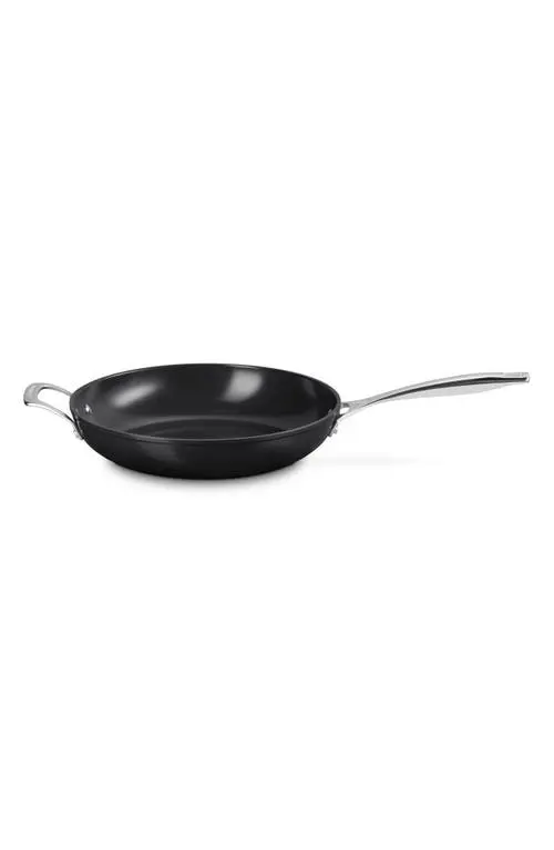 LE CREUSET Essential Nonstick Ceramic 12-inch Deep Fry Pan - Black/ Silver