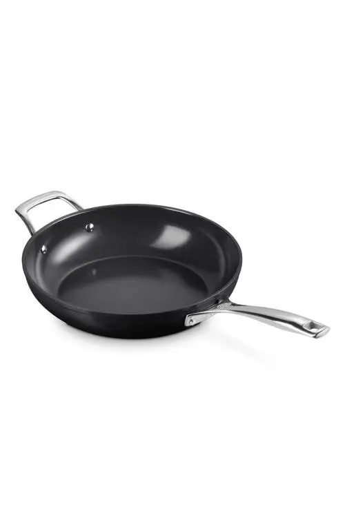 LE CREUSET Essential Nonstick Ceramic 12-inch Deep Fry Pan - Black/ Silver