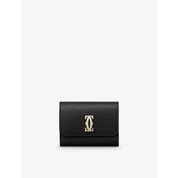 CARTIER C De Mini Leather Wallet - Black