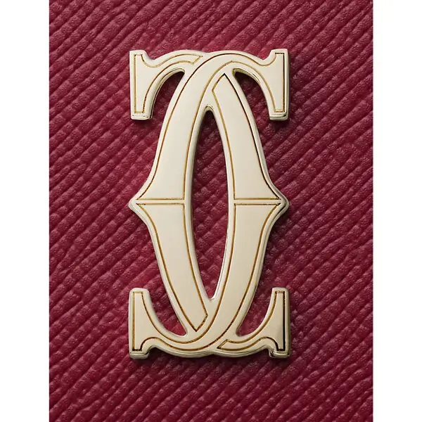 Cartier C De Leather Card Holder - Cherry