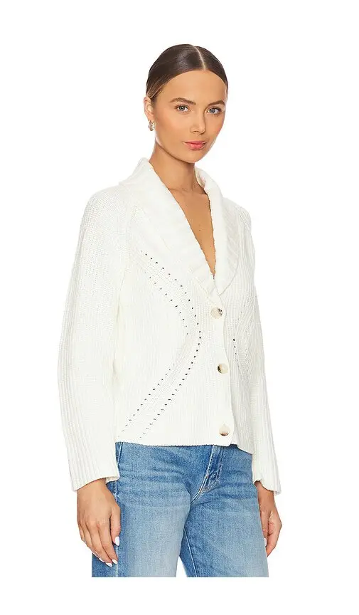 Central Park West Rosette Engineered Pointelle Jacket