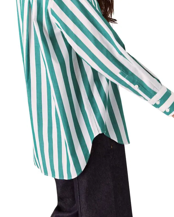 Whistles Oversized Striped Shirt