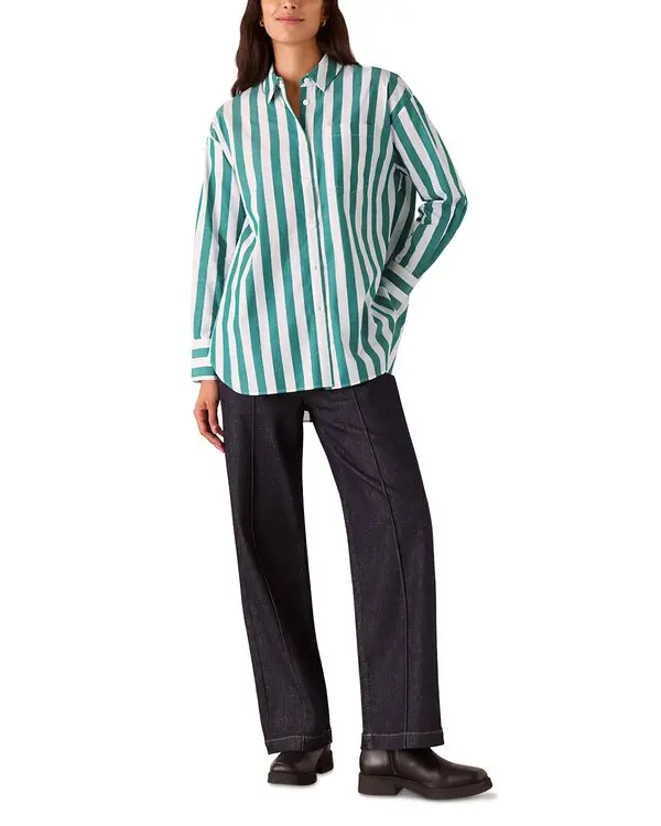 Whistles Oversized Striped Shirt