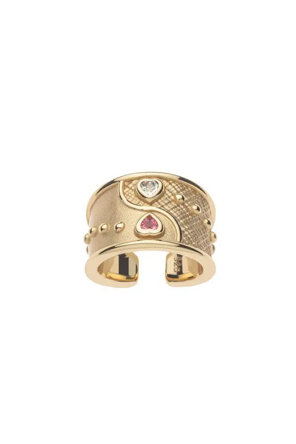JANE WIN Balance Cigar Band Ring - Pink