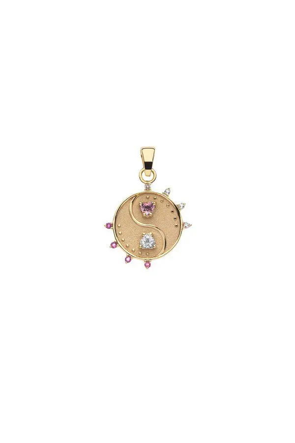 JANE WIN Balance Petite Embellished Coin - Pink