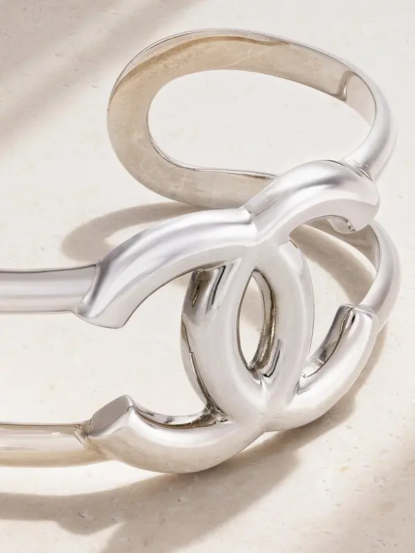 Chanel Plated Cuff - Silver | Editorialist