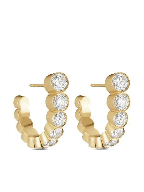 Sophie Bille Brahe 18kt Recycled Yellow Boucle Royale Diamond Earrings - Gold
