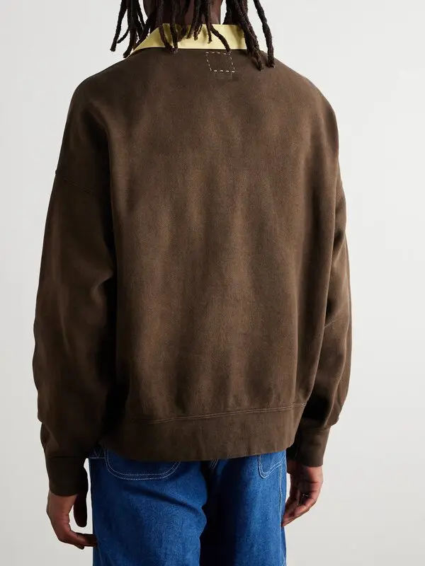 Visvim Amplus Cotton-jersey Sweatshirt - Brown