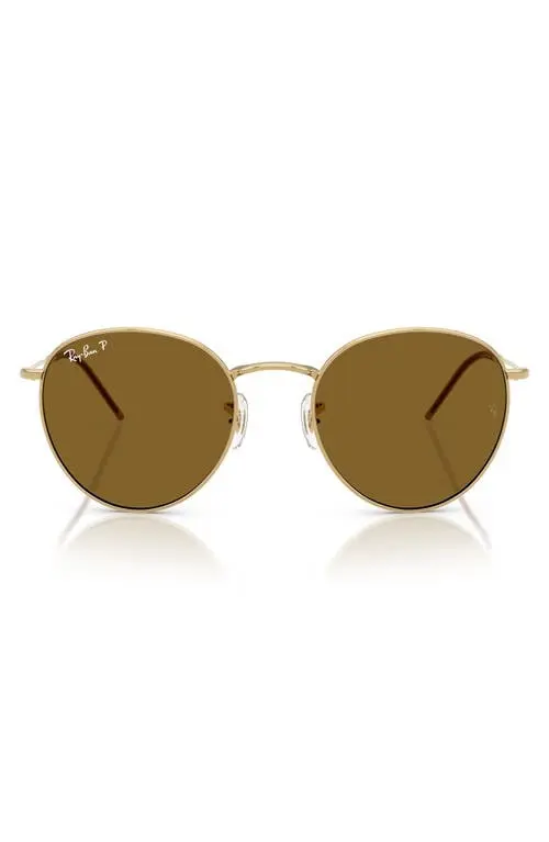 Ray-ban 53mm Polarized Sunglasses - Gold Flash