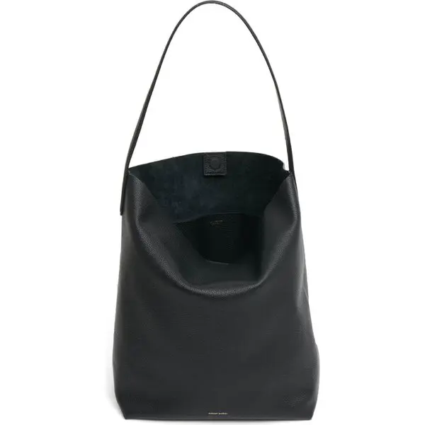 MANSUR GAVRIEL Maxi Everyday Cabas Leather Tote - Black