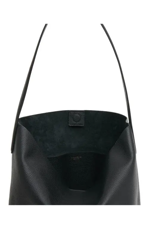 MANSUR GAVRIEL Maxi Everyday Cabas Leather Tote - Black