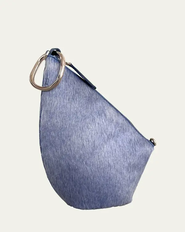 ESHA SONI Slope Leather Crossbody Bag - Ice Blue