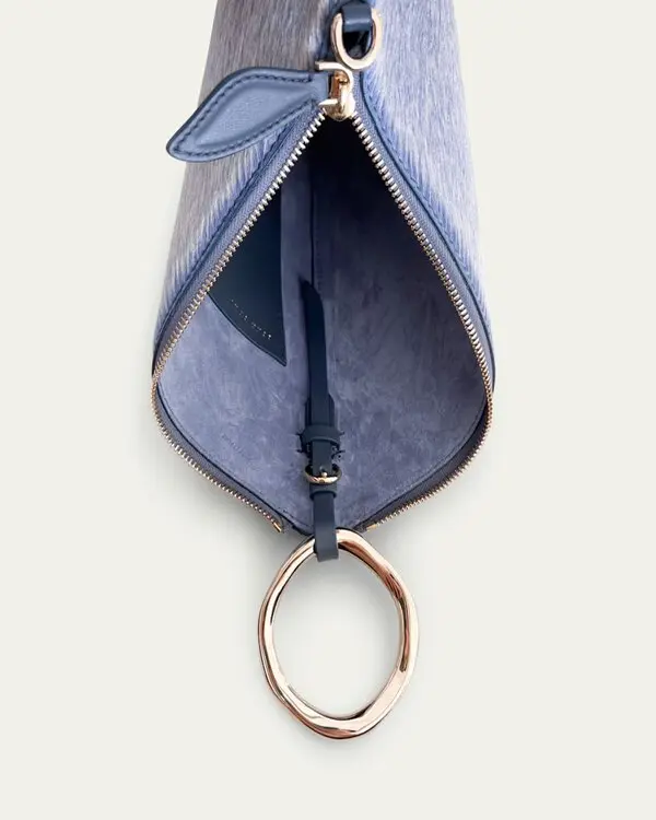 ESHA SONI Slope Leather Crossbody Bag - Ice Blue