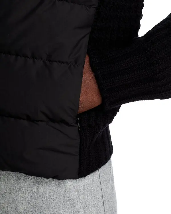 Moncler Mixed Media Zip-up Cardigan