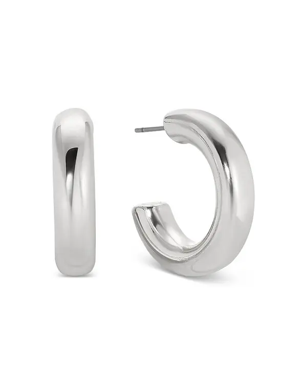 Ettika Classic Hoop Earrings - Silver