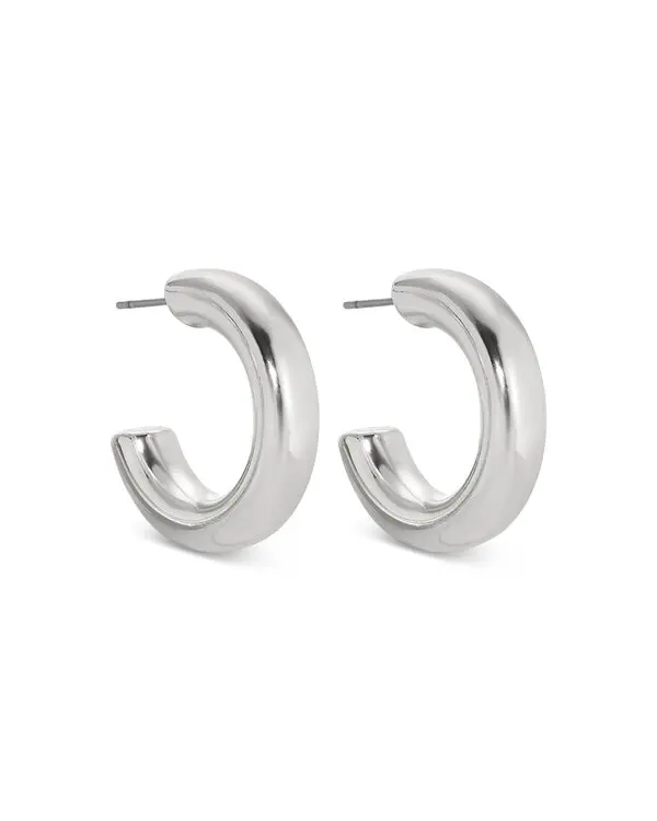 Ettika Classic Hoop Earrings - Silver