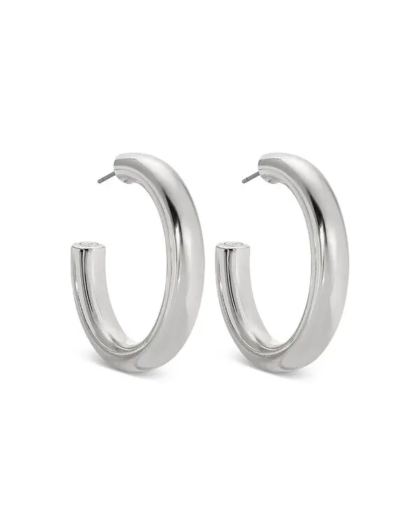 Ettika Classic Hoop Earrings - Silver