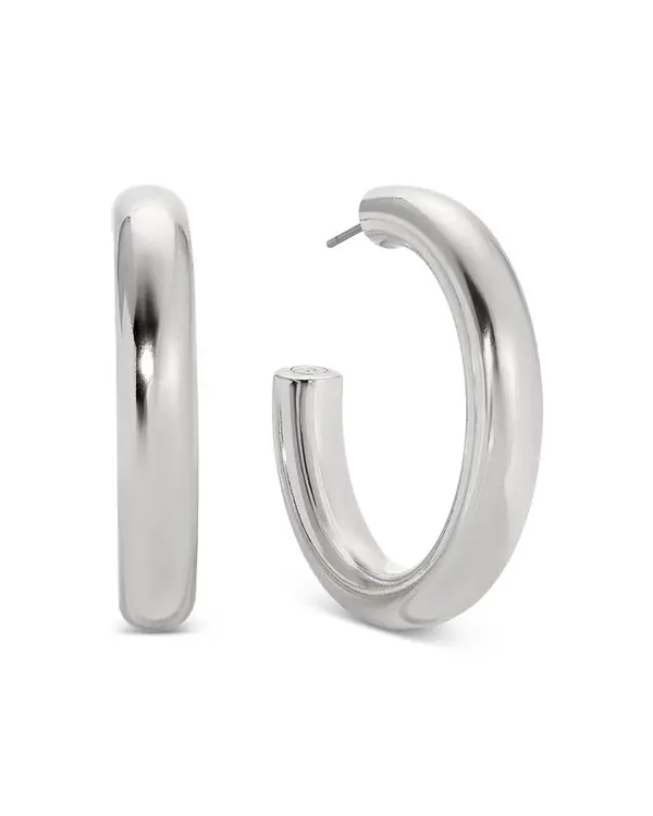 Ettika Classic Hoop Earrings - Silver