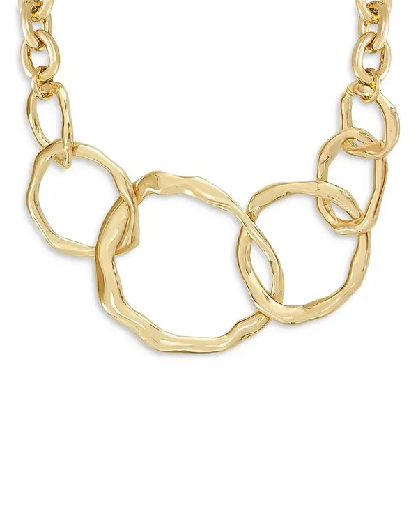 Ettika Interlocking Chain Statement Necklace - Gold