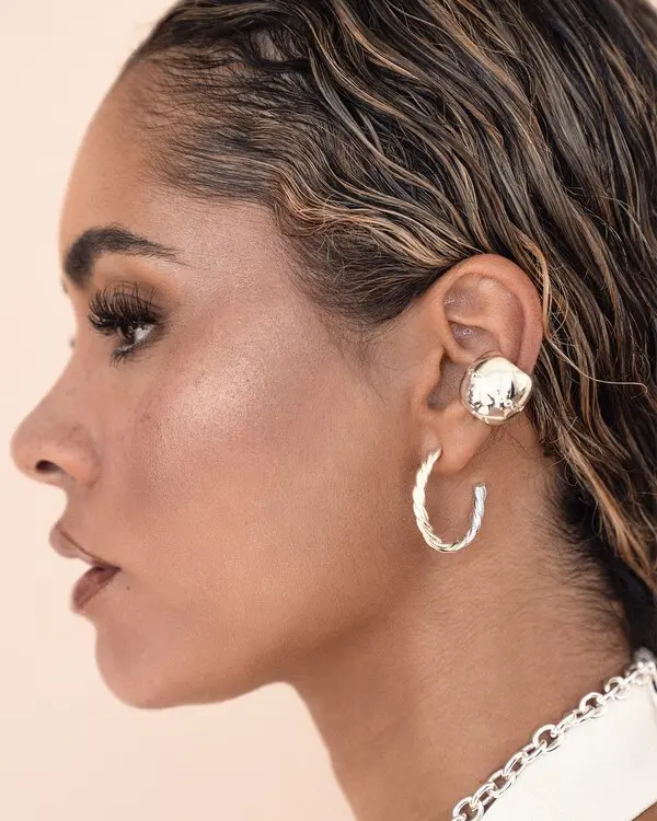 Ettika Crystal Ear Cuff - Silver