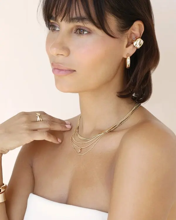 Ettika Scattered Crystal Ear Cuff - Gold