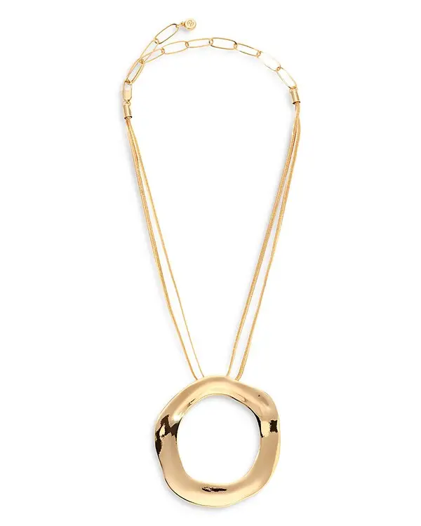 Ettika Open Circle Pendant Necklace - Gold