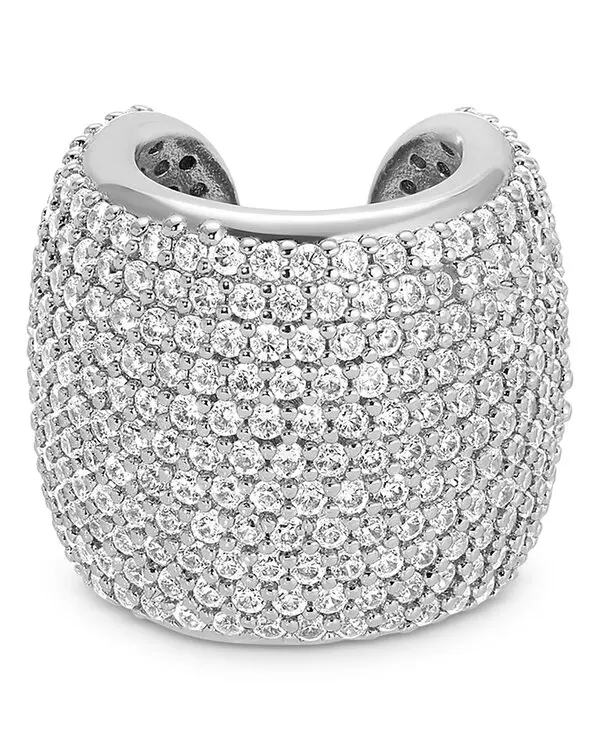 Ettika Crystal Statement Ear Cuff - Silver